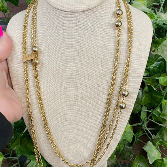 Unbranded | Jewelry | Vintage Mid Century Flapper Chain 54 In Gold ...